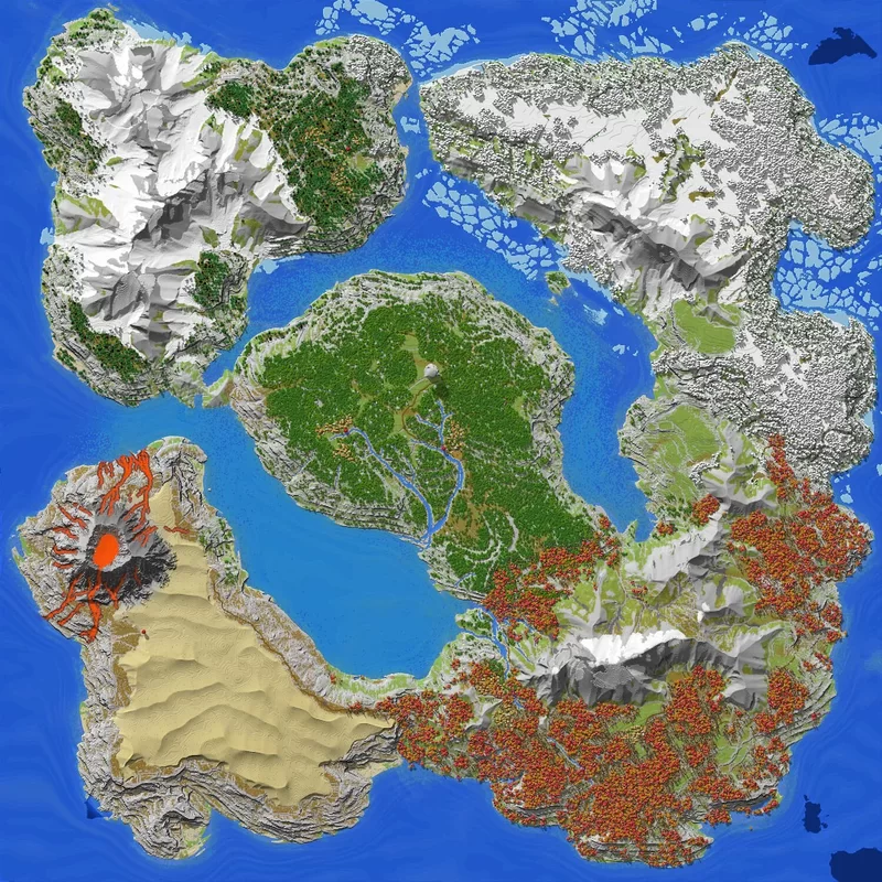 Ixellior, RTX Map - From Arctic to Desert Volcano [3k, Download, 1.16 ...