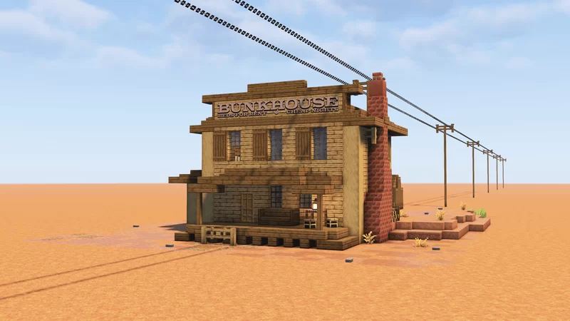 Minecraft - Wild West - New Silverstone Bunkhouse | Full Interior ...