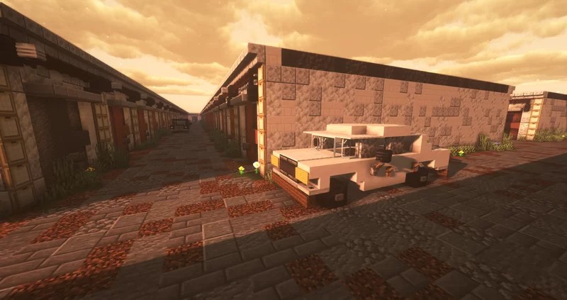 Post-soviet garage cooperative Minecraft Map