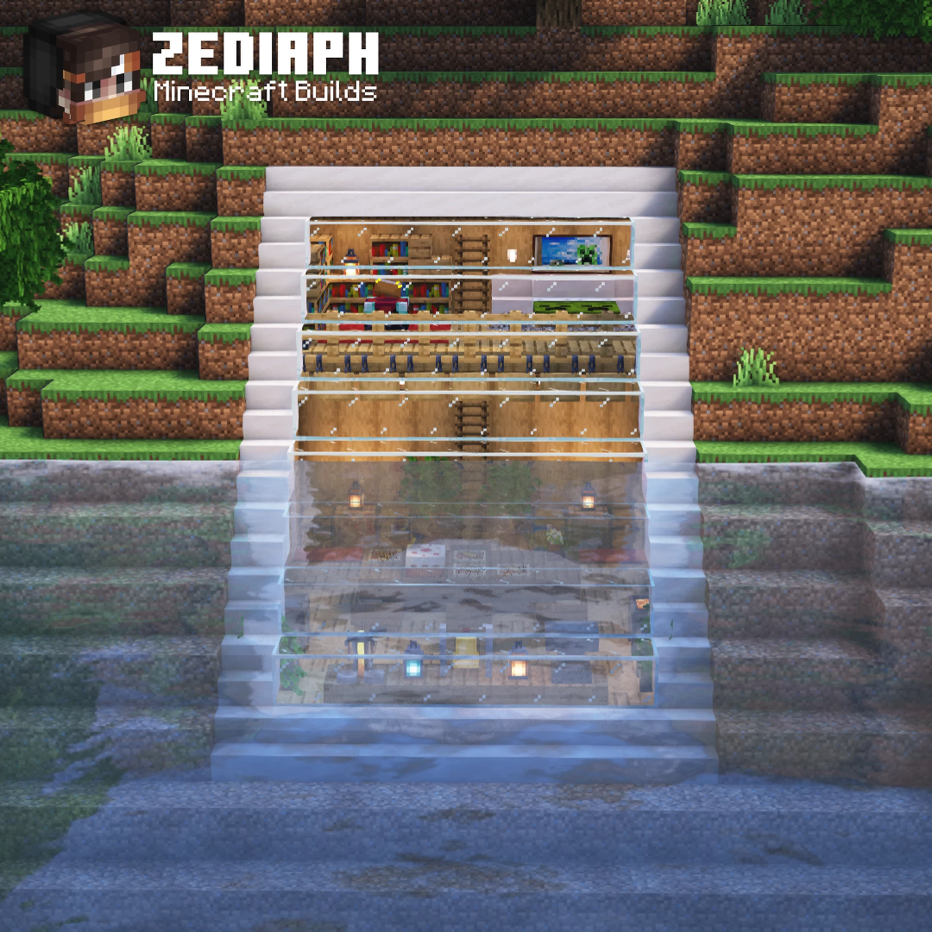 Underwater Home Minecraft Blueprints