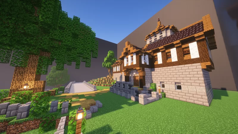 Vineyard House and Cave Minecraft Map