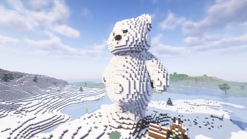 Minecraft Polar Bear Statue Free Minecraft Map