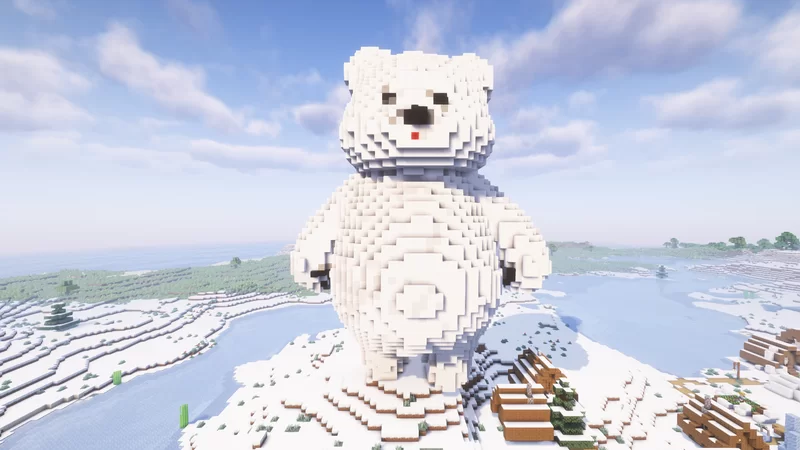 Minecraft Polar Bear Statue Free Minecraft Map