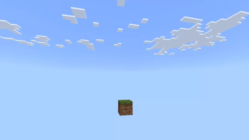 Empty Void World (1 Grass Block) Minecraft Map