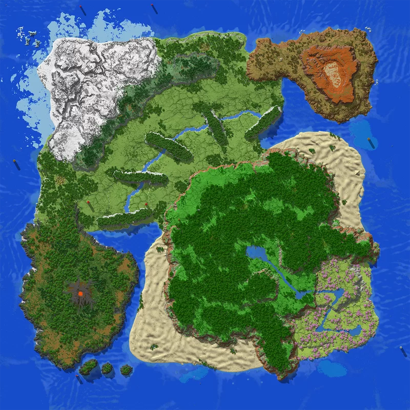Acaray - 5000x5000 | 1.20+ | Landscape & Survival Map | Dungeon ...