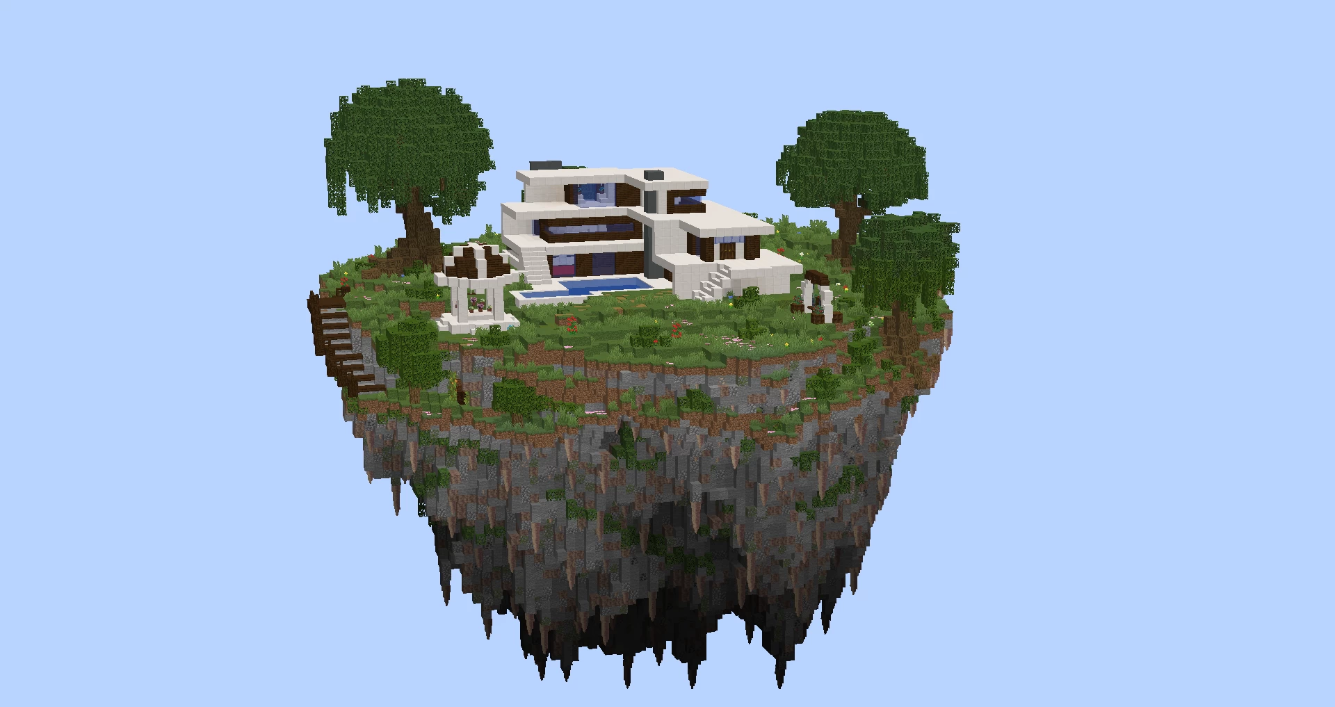 Floating House Minecraft Project Floating House Creative Mode
