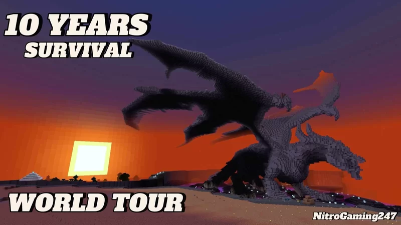 10+ year survival world tour Minecraft Map