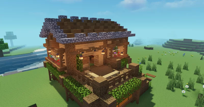 Survival Oak House Minecraft Map