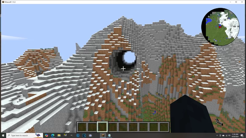 Mysterious hole in the Mountain for Java minecraft v 1.12.2 Minecraft Map