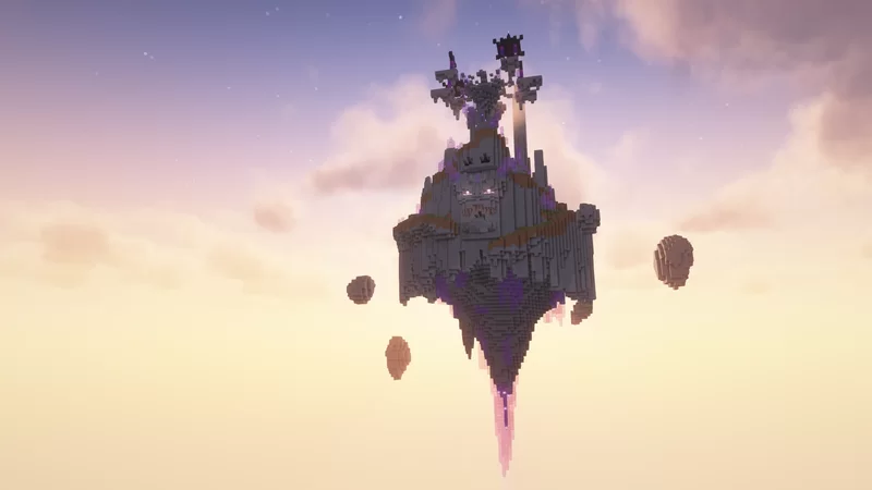 The Oni temple/Crystal Temple from Lego Ninjago schematic Minecraft Map