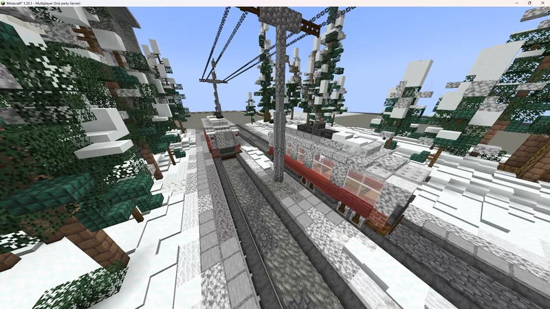 snowy streetcars Minecraft Map