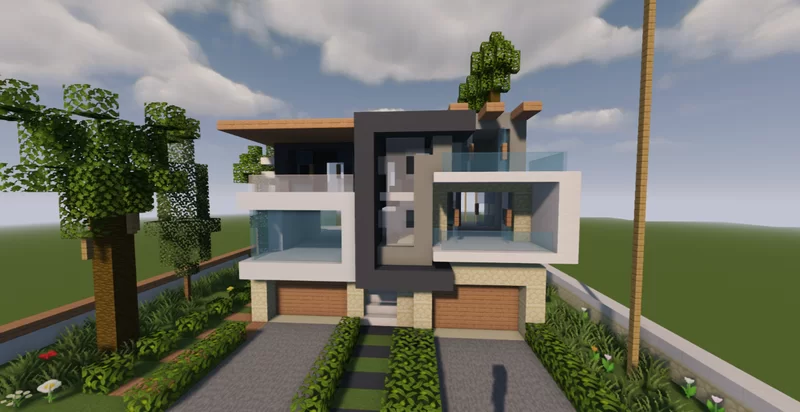 Modern House 45 (Map + Schem) Minecraft Map