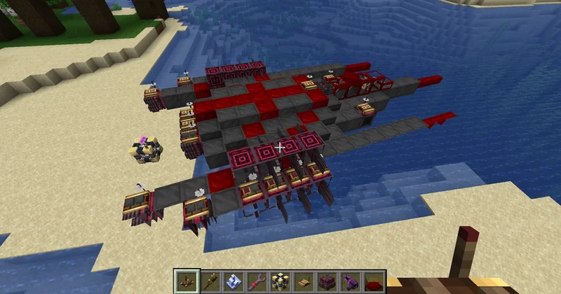 Somewhat functioning VS Starlance spaceship Minecraft Map