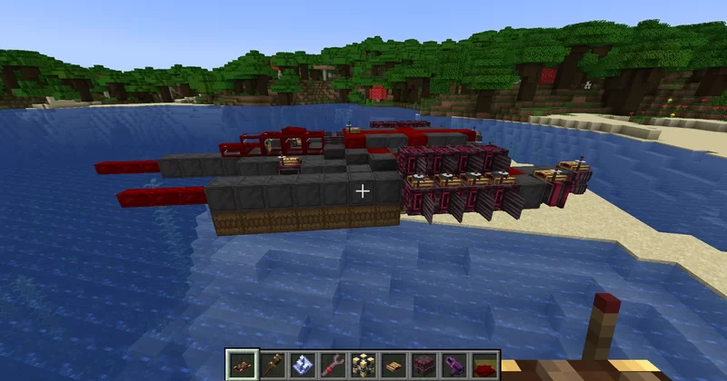 Somewhat functioning VS Starlance spaceship Minecraft Map