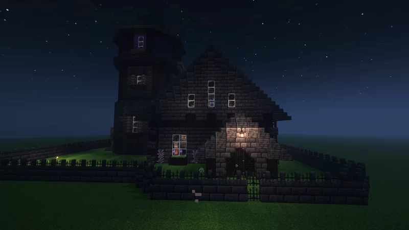 gothic style tower house Minecraft Map