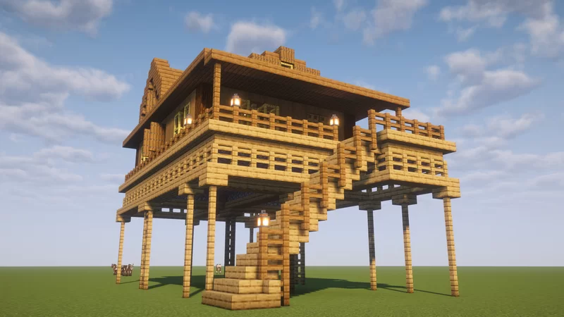 Starter House on Stilts Minecraft Map