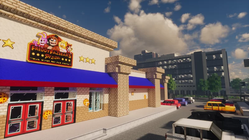 FNAF 1 map REMAKE! Five Nights At Freddies PIZZERIA! Minecraft Map