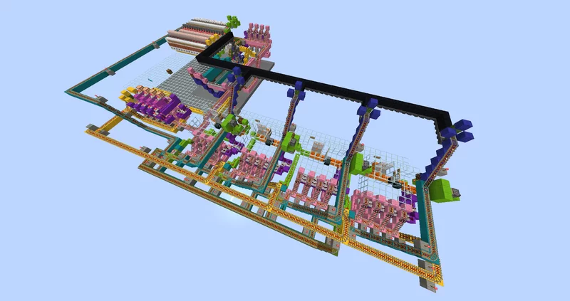 Automatic Minecart Station Minecraft Map