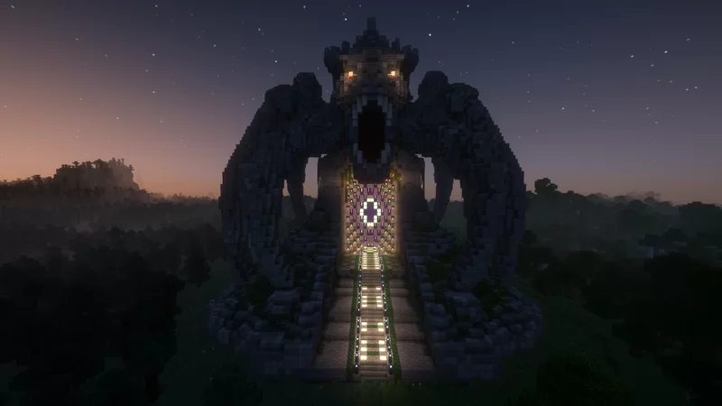 Minecraft Spider Nether Portal Statue Minecraft Map