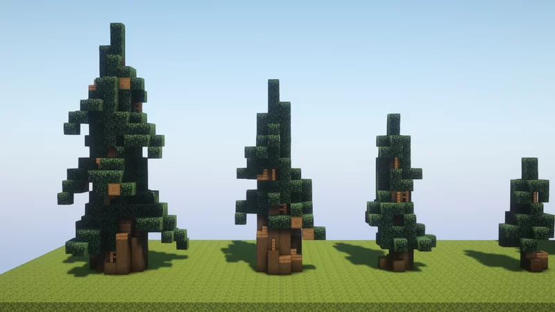 Custom Spruce Tree Pack Minecraft Map