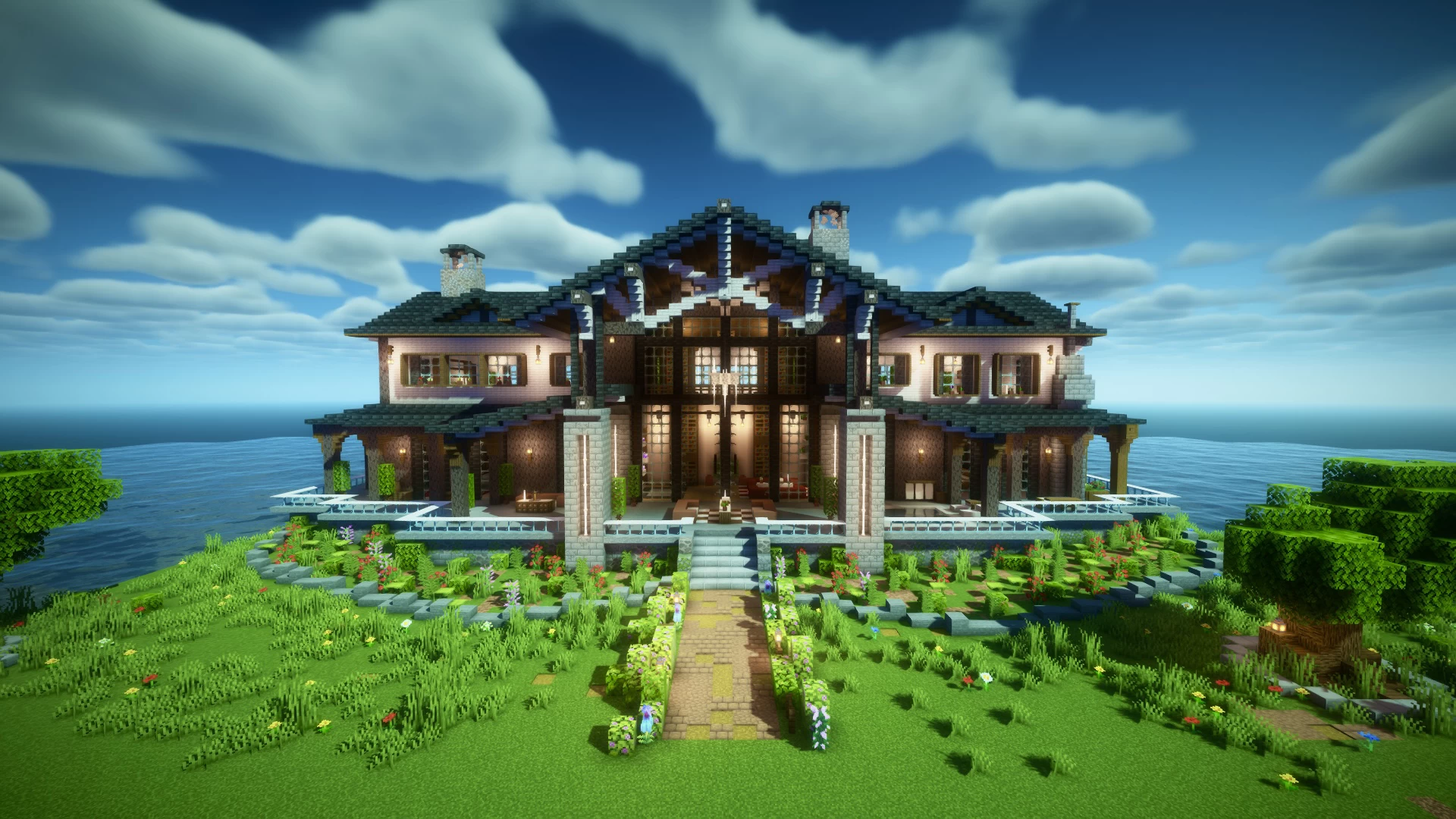 Papercraft Minecraft House Mansion