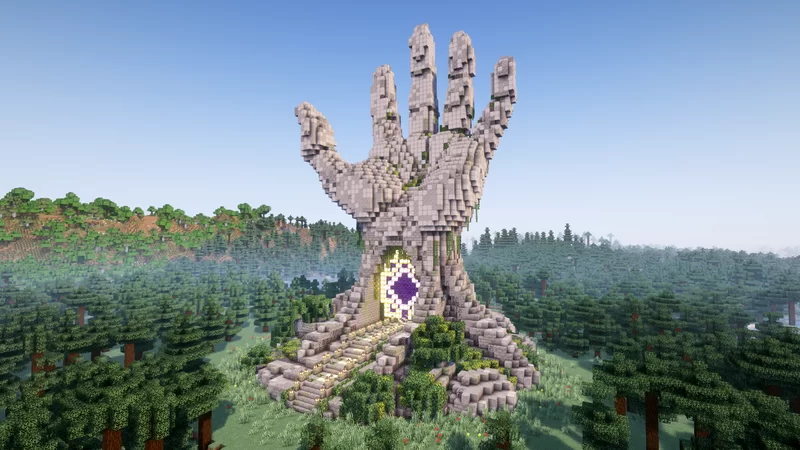 Minecraft Hand Nether Portal Statue Minecraft Map
