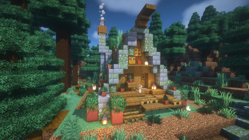 Spruce Cabin House Minecraft Map
