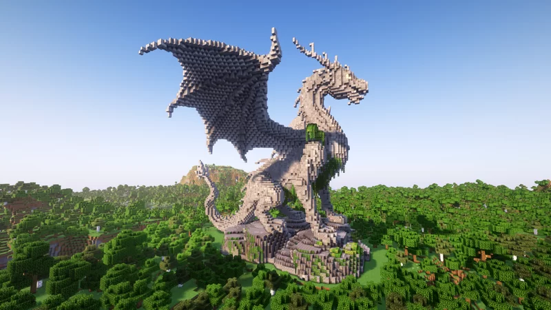 Minecraft Guardian Dragon Statue Free Minecraft Map