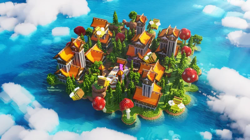 Orange Lobby - 300 x 300 - FREE DOWNLOAD Minecraft Map