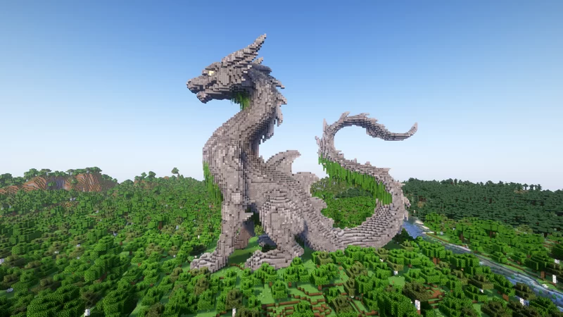 Minecraft Drake Dragon Statue Minecraft Map