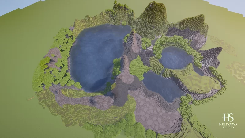 Azores Terrain Map - Realistic volcano Islands Biome CUSTOM -HeldoryaStudio Minecraft Map