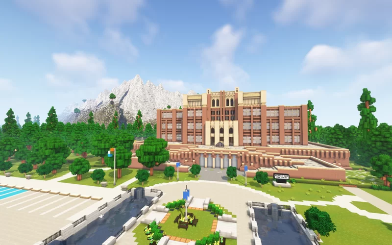 DETAILED Phoenix Drop High (and Aphmau's Mom's house) Minecraft Map