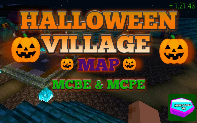 Halloween village map for MCPE & MCBE Minecraft Map
