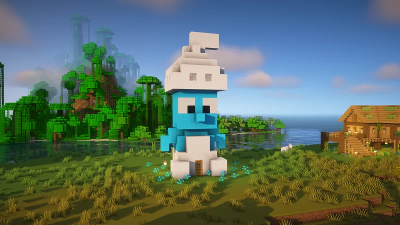 Smurf Statue House! +Tutorial Minecraft Map
