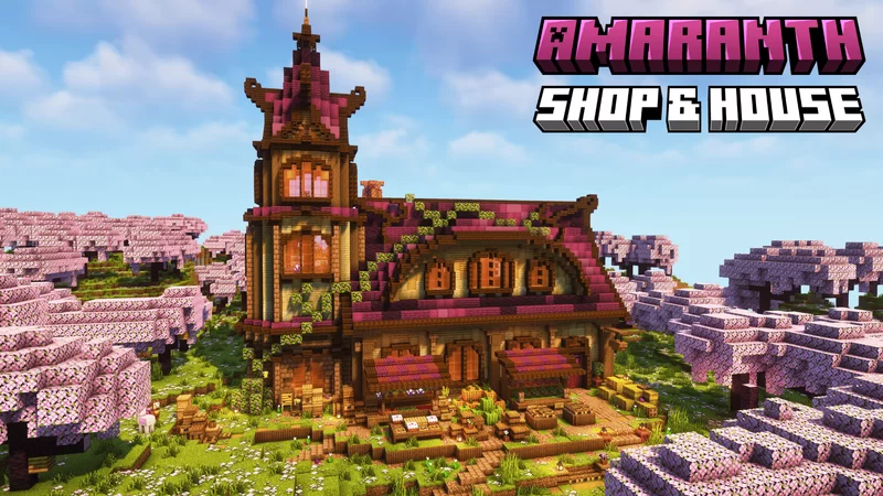 🌺 Amaranth Fantasy Shop & House Minecraft Map