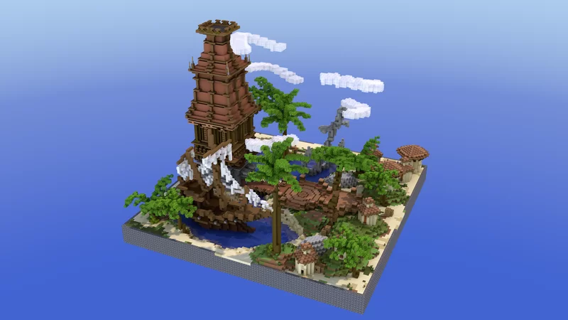 [HCF] Tropical Island Spawn & Road Minecraft Map