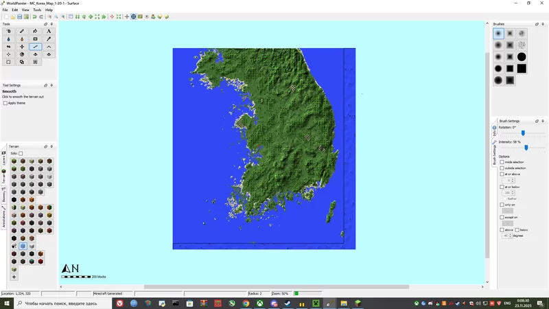 Map of Korea (V1) Minecraft Map