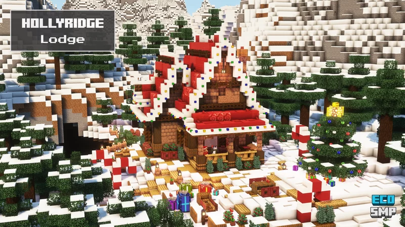🎄 Hollyridge Christmas Lodge - Free Download Minecraft Map