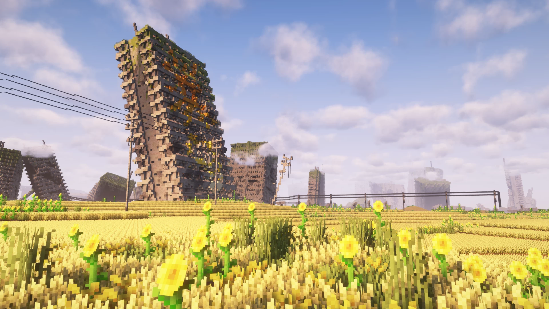 Overgrown City Minecraft Huge Abandoned City Map (1.21.5, 1.20.1)