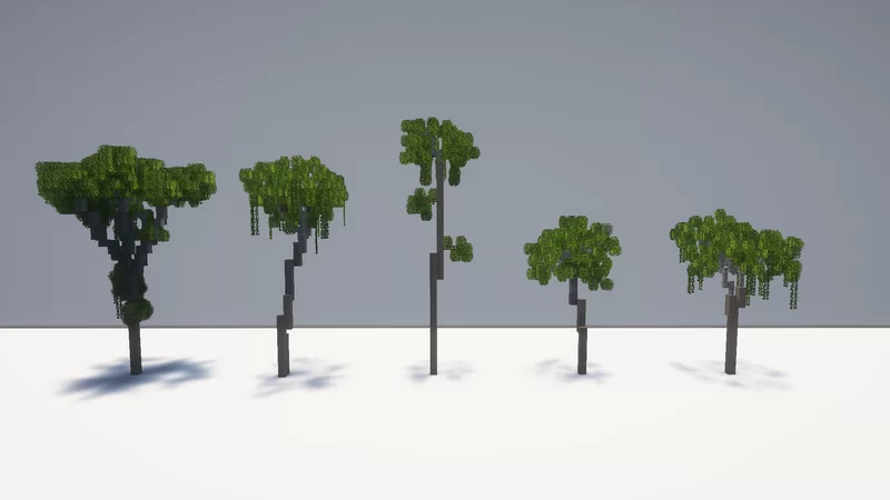 Tall Acacia Custom Tree Pack | Gold Tier + | Custom Tropical Minecraft Trees Minecraft Map
