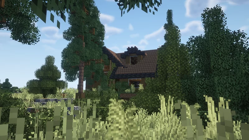 Minecraft Starter House: Spruce Log Cabin | DOWNLOAD Minecraft Map
