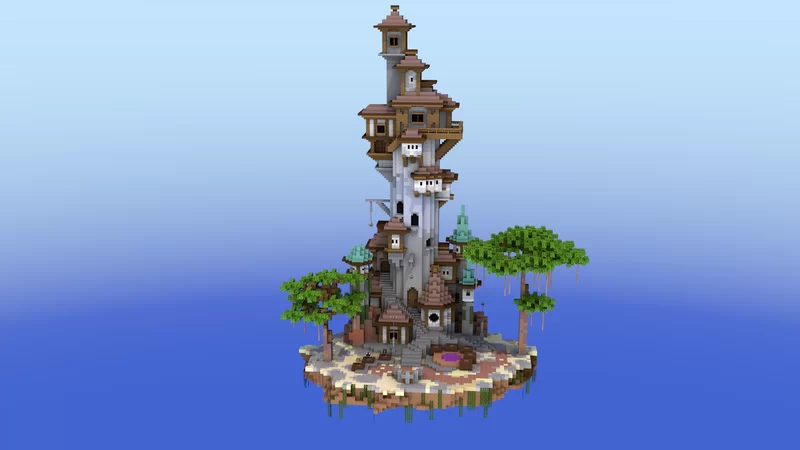 [Spawn] Fantasy Wizards Tower - 75x75 Minecraft Map