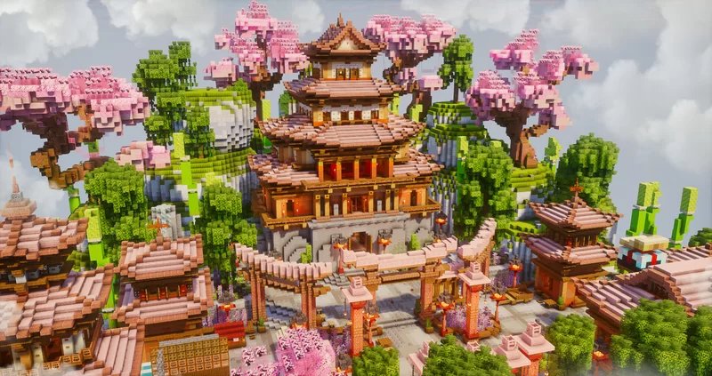 Cozy Oriental Lobby Minecraft Map