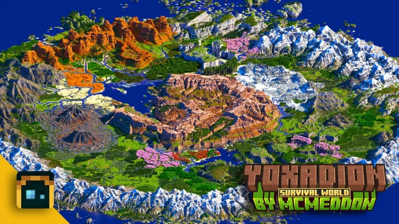 🌵 Yoxadion, 8K, Mountain Ring, Canyons and Plateaus [WIP, 1.21, survival friendly, Download ...