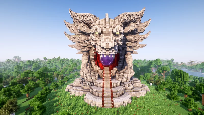 Minecraft Titan Nether Portal Statue V08 Free Minecraft Map