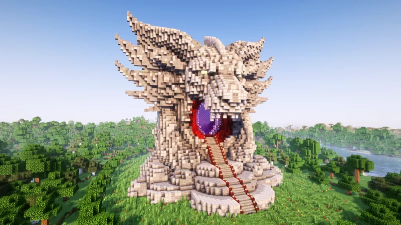 Minecraft Titan Nether Portal Statue V08 Free Minecraft Map