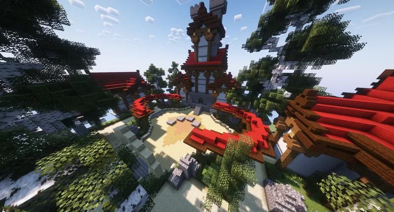 Red Lobby Spawn Minecraft Map