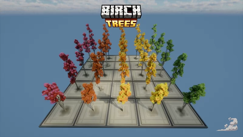 DustyBuilds | Autumn Birch Tree | Pack Minecraft Map