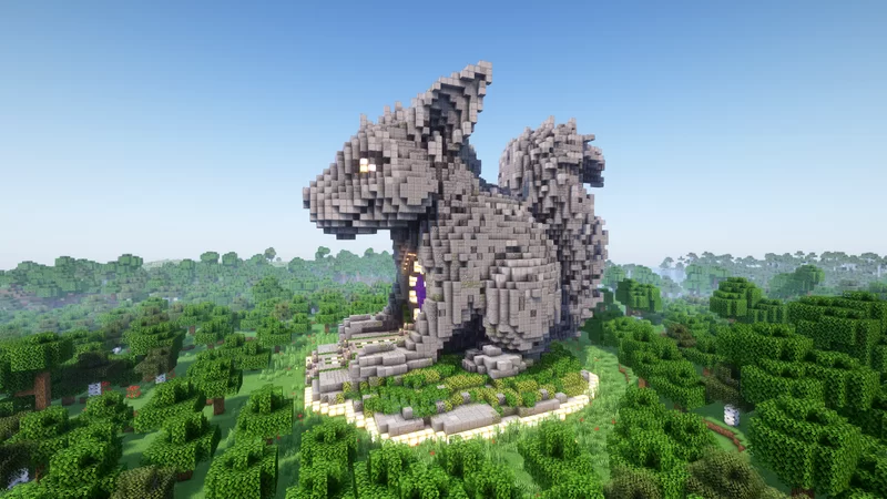 Minecraft Squirrel Nether Portal Statue Minecraft Map