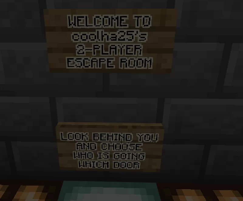 2-Player Escape Room Minecraft Map